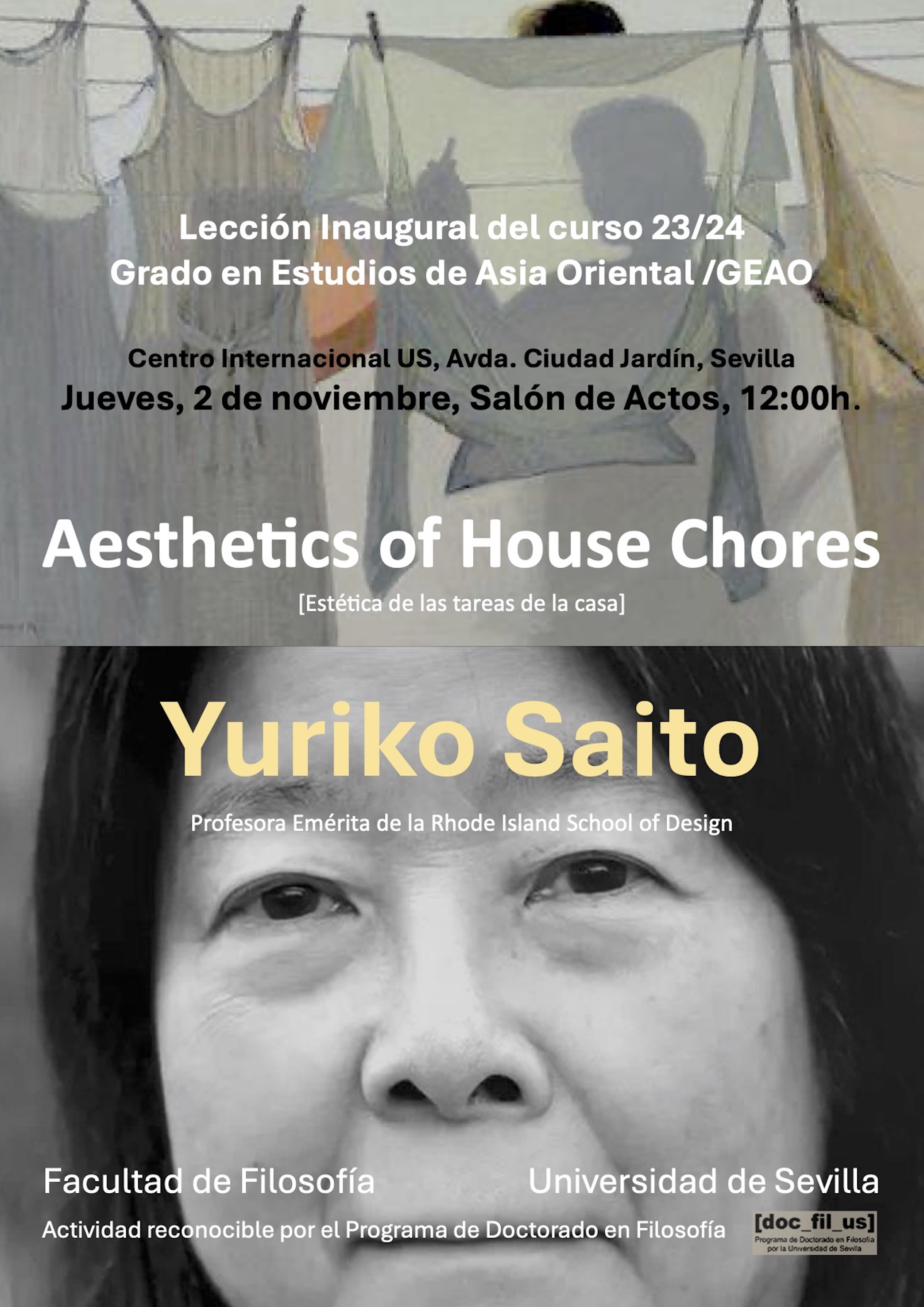 Conferencia de YURIKO SAITO: "Aesthetics of House Chores" – G.E.A.O ...